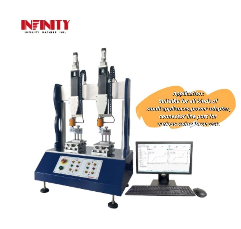 Force Accuracy ±0.3% Dual Station Swing Force Testing Machine For Radio ...